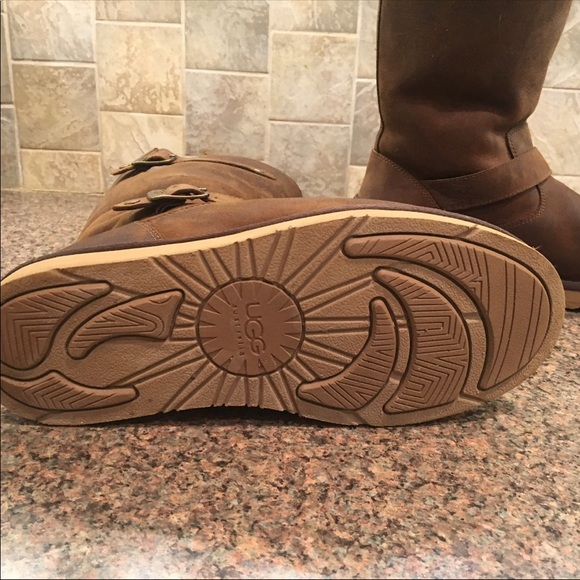 UGG | Shoes | Kensington Brown Leather Ugg Boots | Poshmark